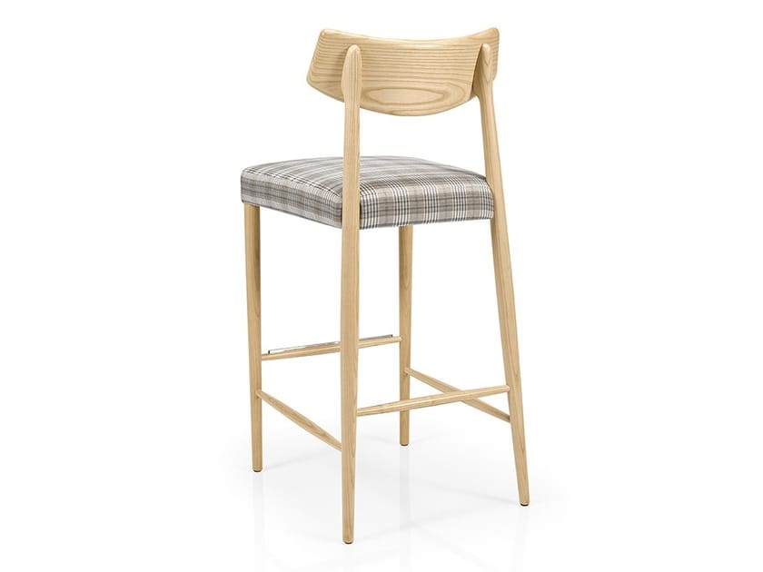 Upholstered wooden barstool BIZU M1132UW By JMS design Studio Schrofer