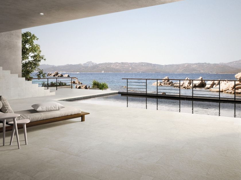 Indoor/outdoor porcelain stoneware wall/floor tiles with stone effect ...