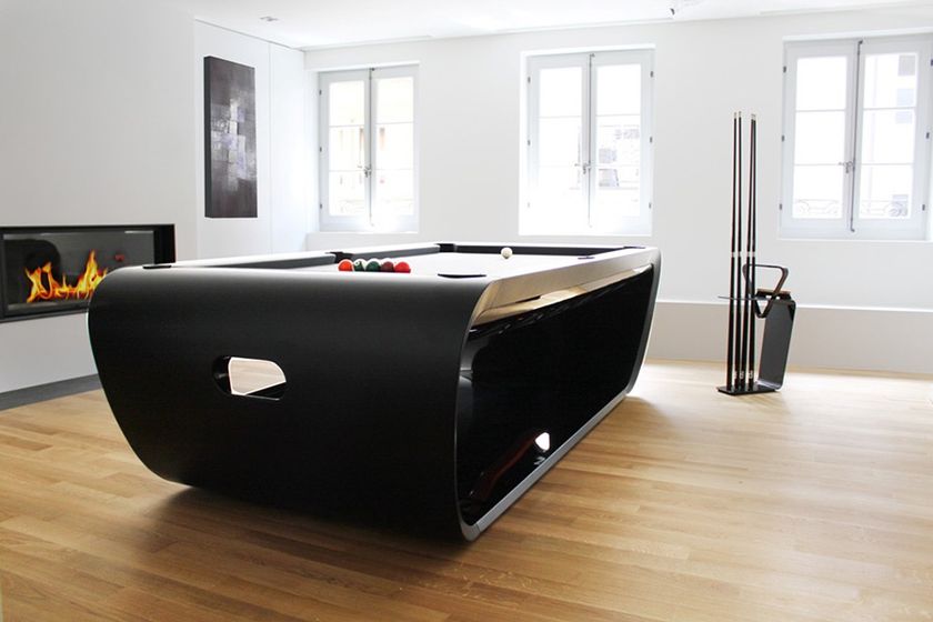 BLACKLIGHT Rectangular stainless steel pool table By Billards Toulet
