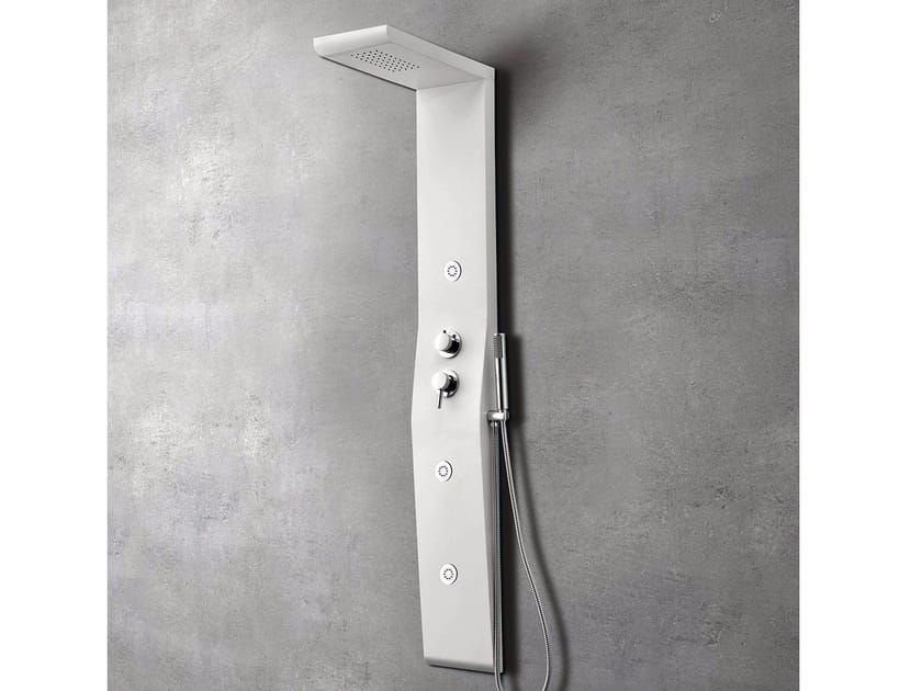 Wall-mounted ABS shower panel BLANCO By Glass1989