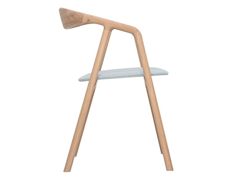 Upholstered solid wood chair with armrests BLED By Woak design Zoran ...