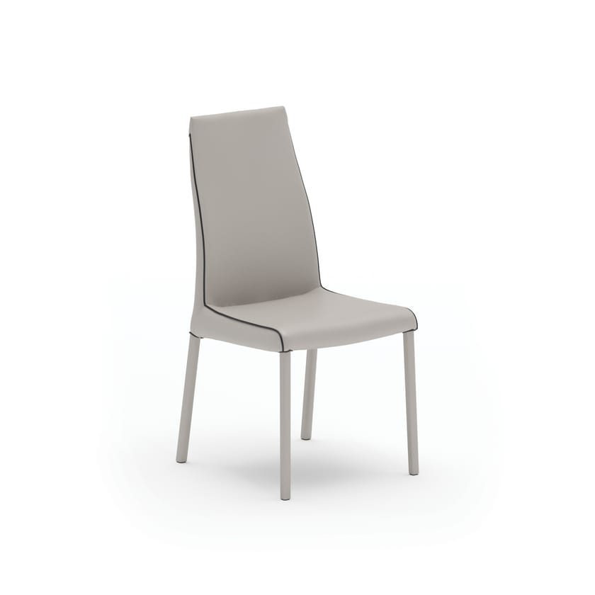 BLITZ Sedia imbottita in pelle By Ozzio Italia | design Studio Ozeta