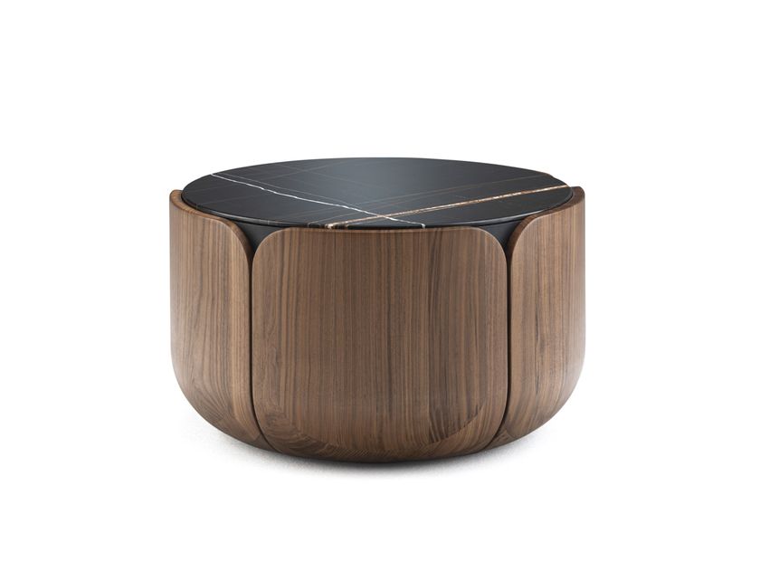 BLOOM Round coffee table in marble and solid wood By Milla & Milli ...