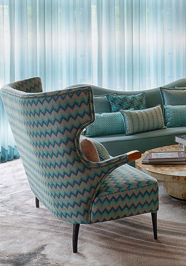 Upholstery fabric with graphic pattern BLOSSOM Bloom Collection By Aldeco