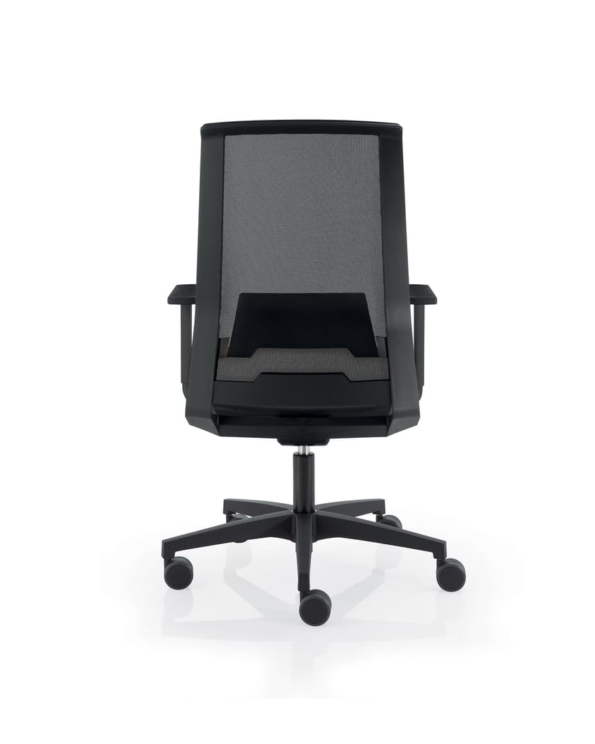 Height-adjustable mesh office chair with armrests BLOW By Jes