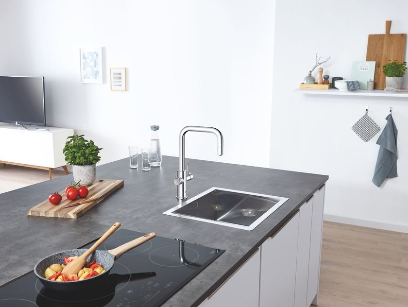 GROHE BLUE® HOME | Kitchen mixer tap with swivel spout GROHE Blue® Home ...