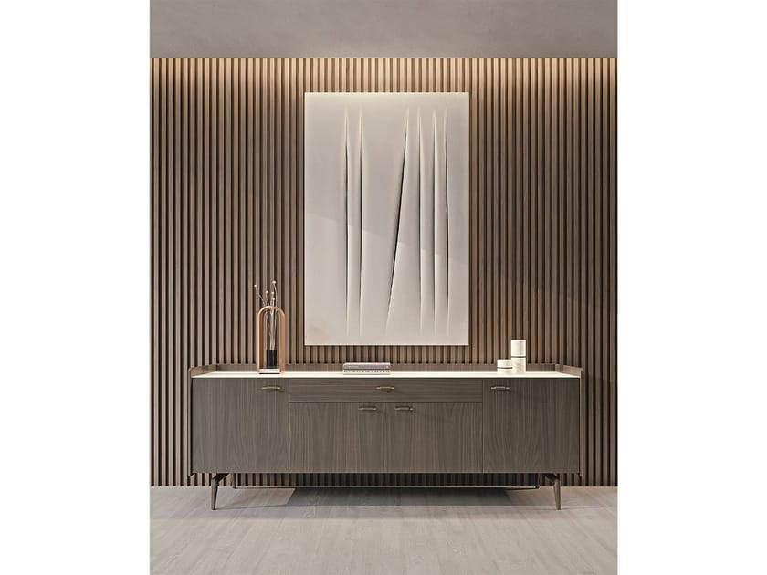 BLUES Walnut sideboard with doors with drawers By Turri | design ...