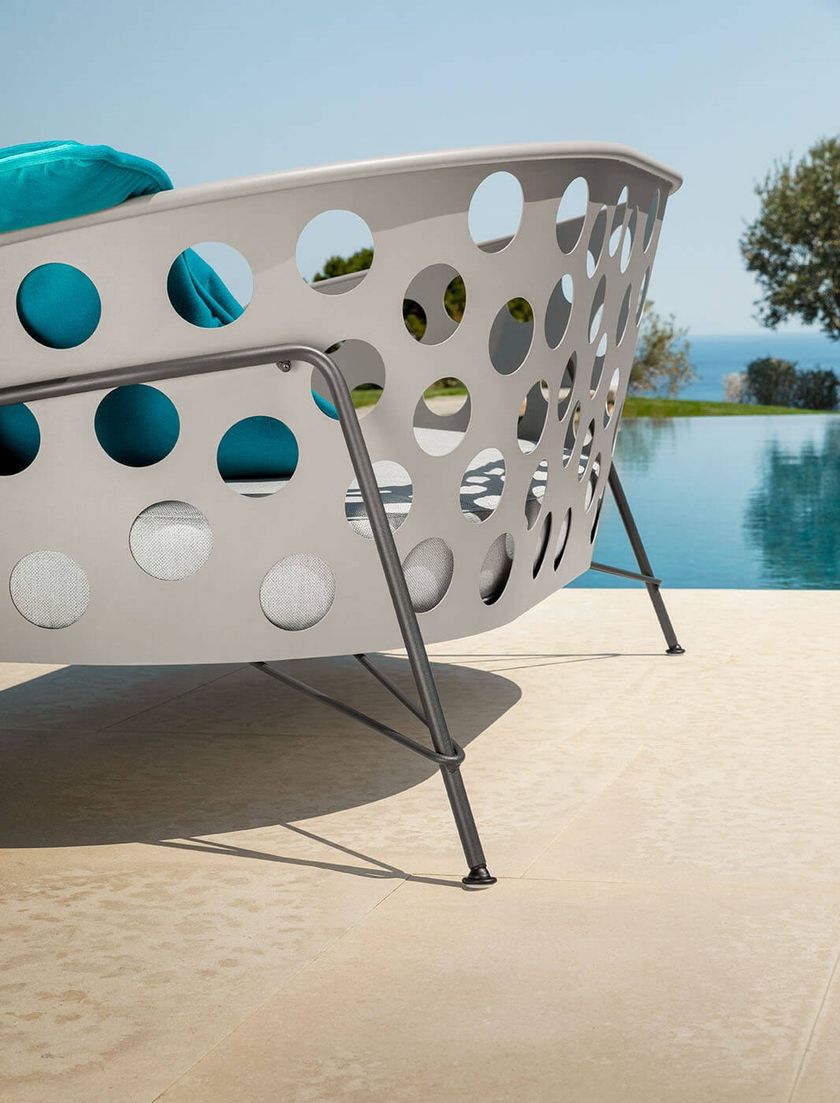 BOLLE Divano da giardino in metallo verniciato a 2 posti By Midj ...