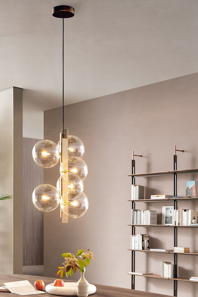 Crystal and metal pendant lamp BON TON By Bonaldo