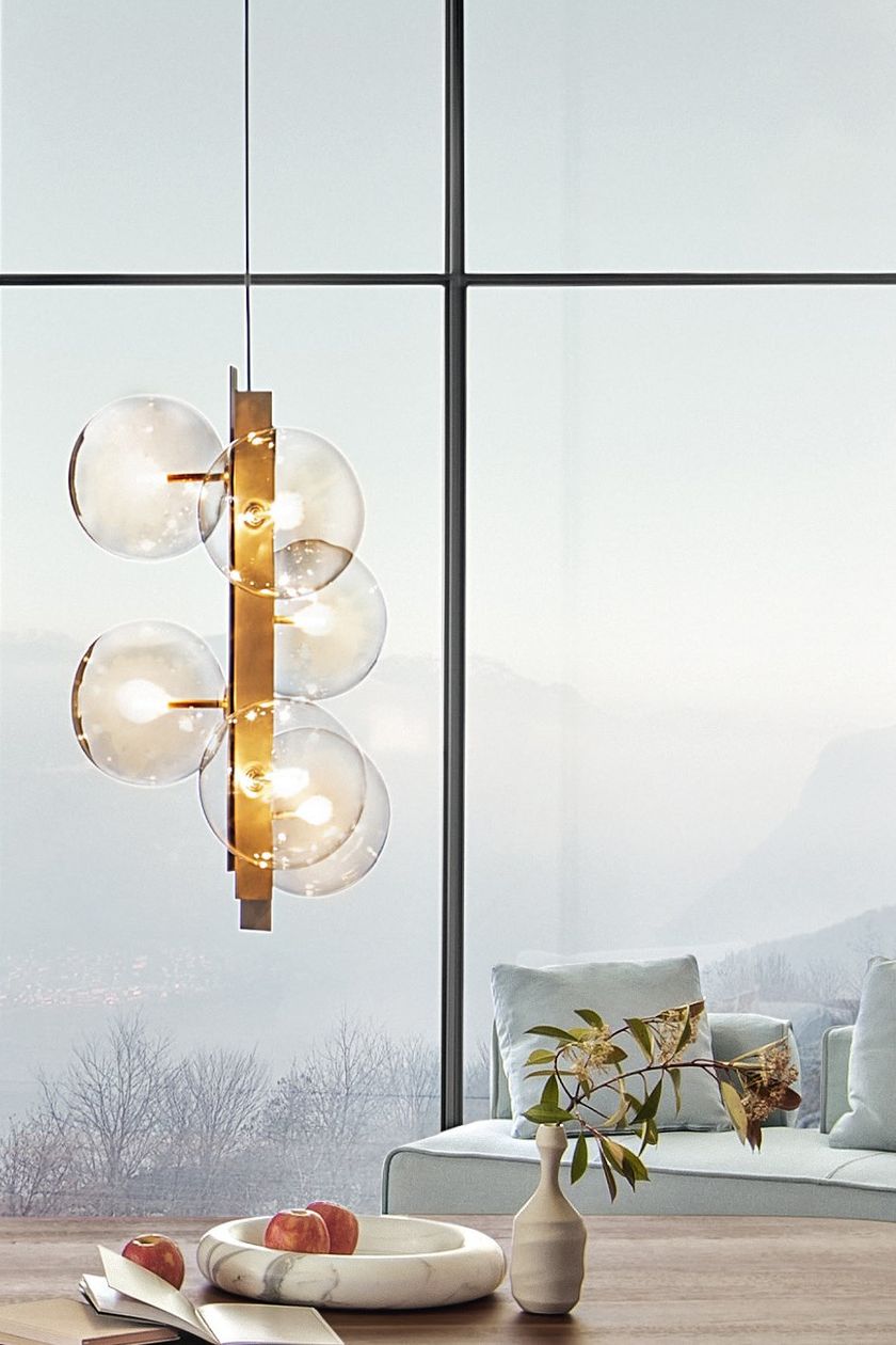 Crystal and metal pendant lamp BON TON By Bonaldo