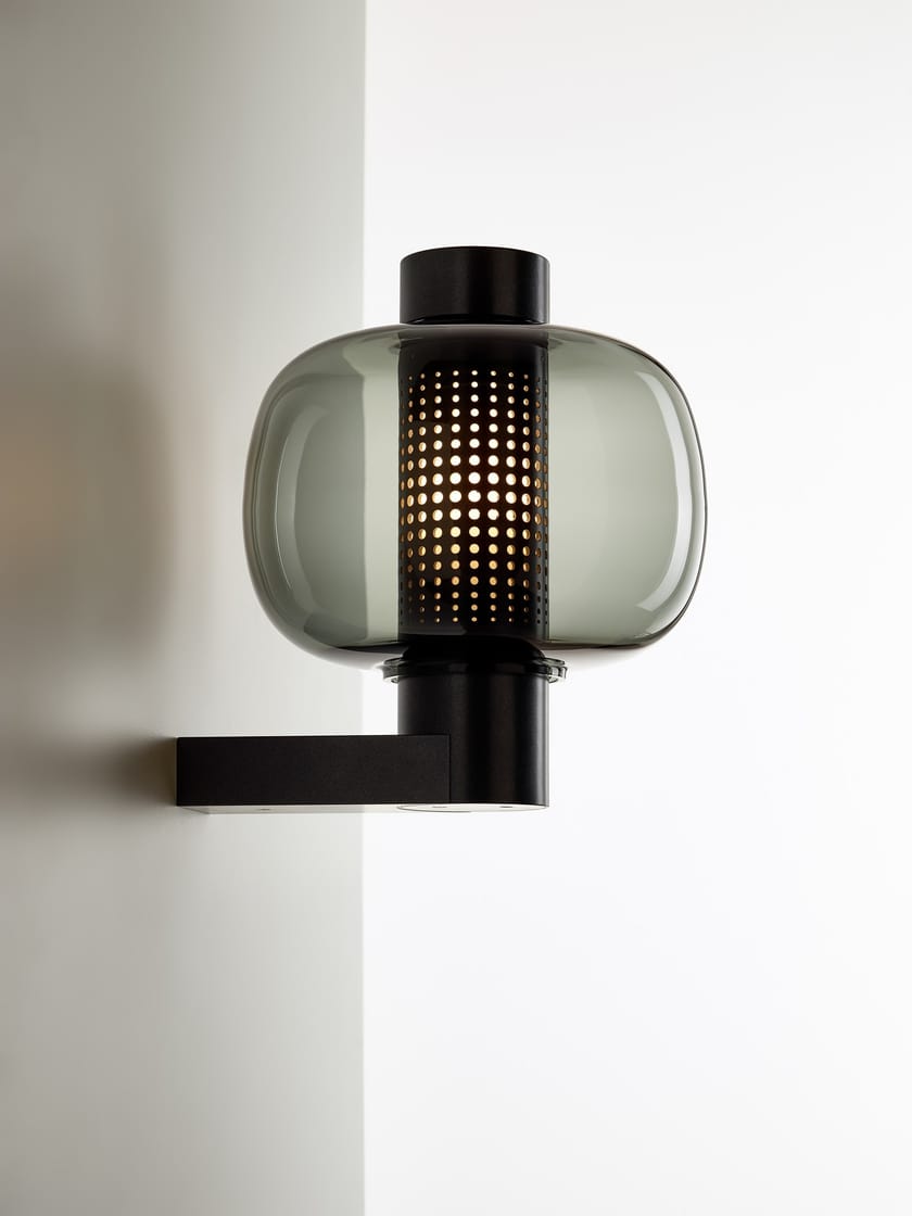 BONBORI LED glass wall lamp with stainless steel arm By BROKIS | design ...