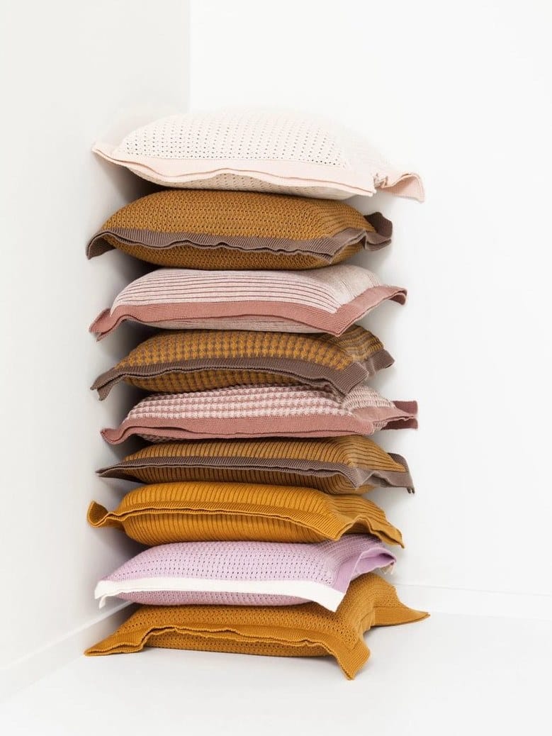 BONNET Square merino wool cushion By Casalis | design Liset Van der Scheer