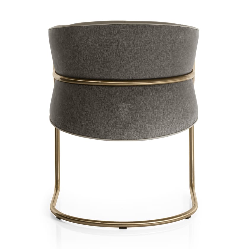 Cantilever upholstered leather chair with armrests BONNIE Starlight ...