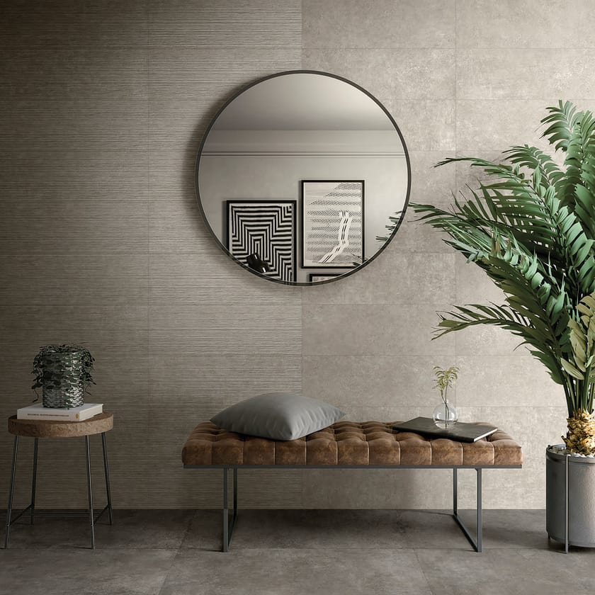 BOSTON GREY Porcelain stoneware wall tiles with concrete effect By MARINER