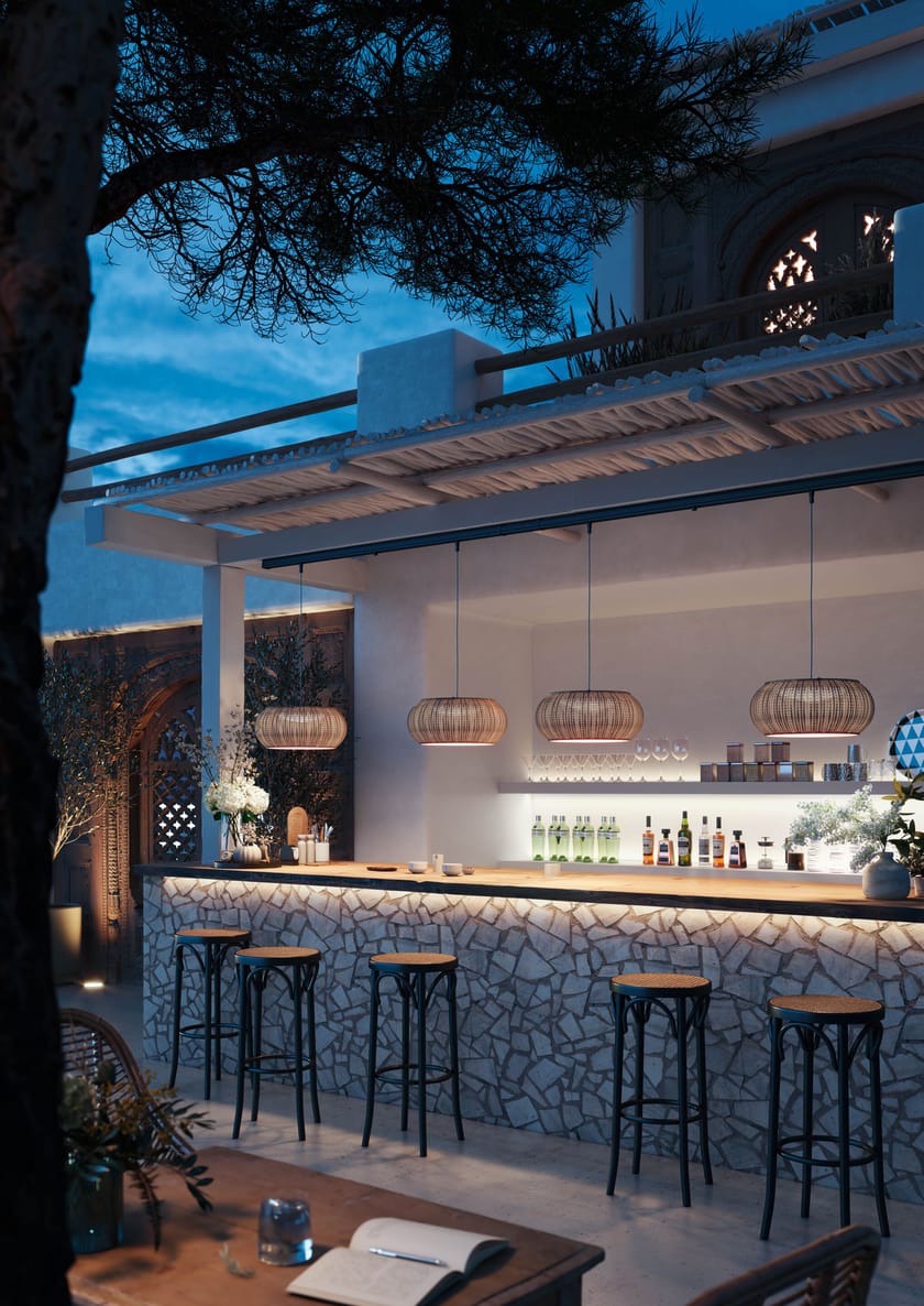 PERRIS PF/47/4L OUTDOOR Outdoor pendant lamp By Bover | design Joana Bover