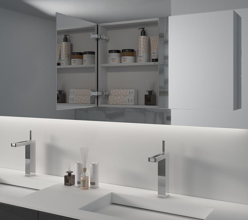 BOX LINE | Double vanity unit Double wall-mounted wooden vanity unit By ...