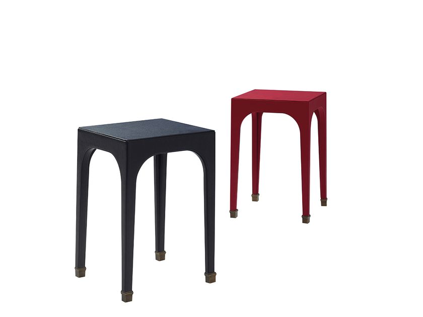 Leather coffee table BRAMHAM By Promemoria