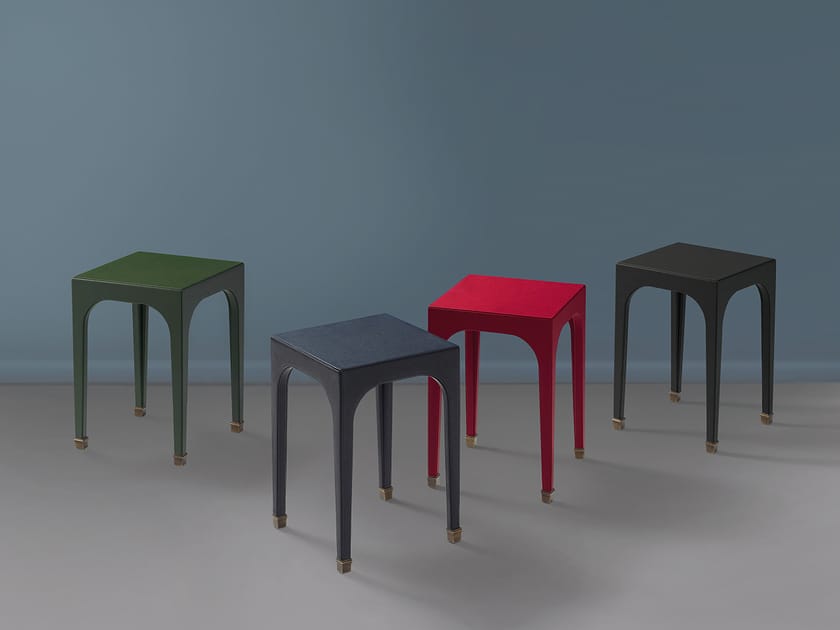 Leather coffee table BRAMHAM By Promemoria