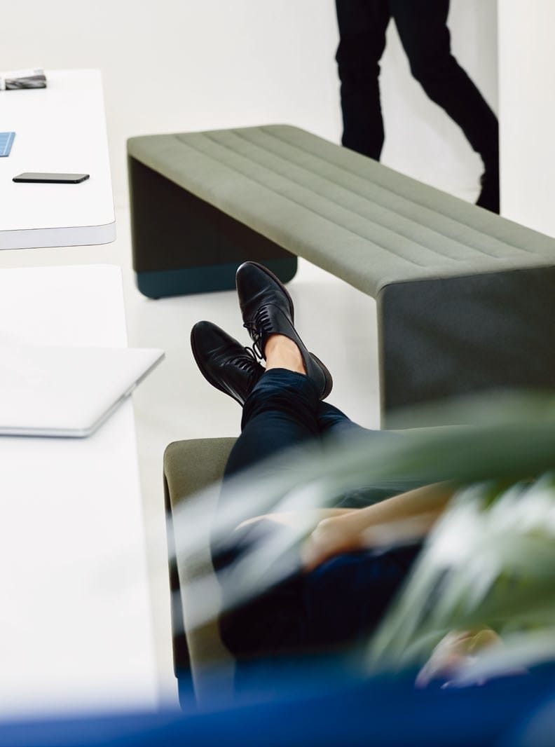 Backless bench seating BRIDGE By COR design Uwe Fischer