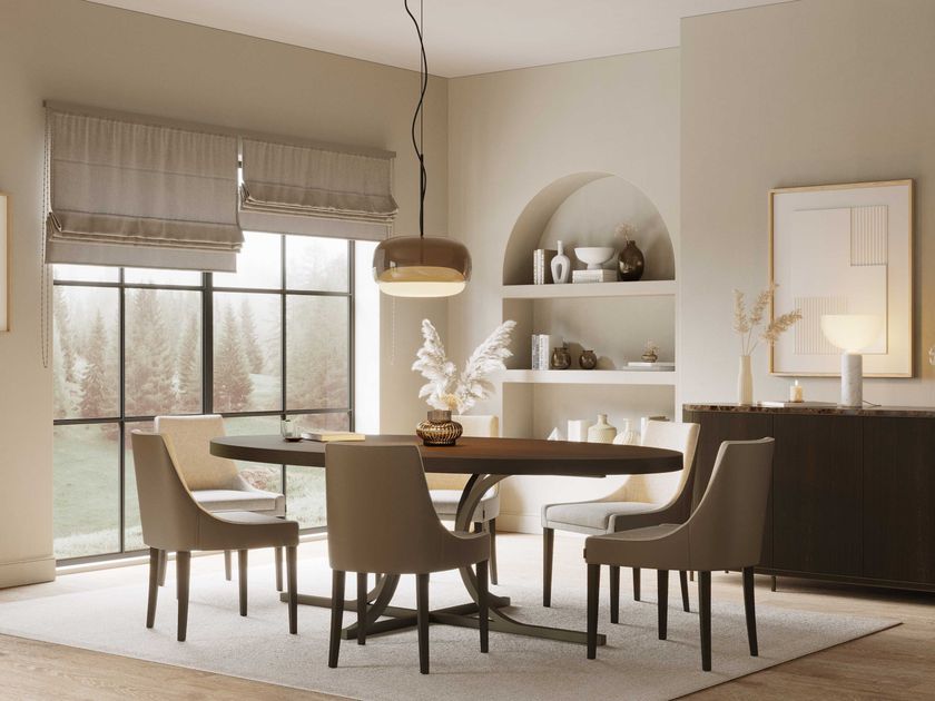 BRIDGE Oval metal dining table By Stylish Club