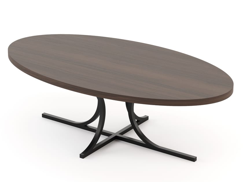 BRIDGE Oval metal dining table By Stylish Club