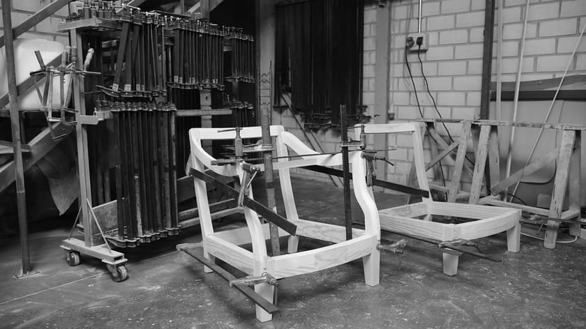 BRIGITTE 4 seater linen sofa with castors By Blasco