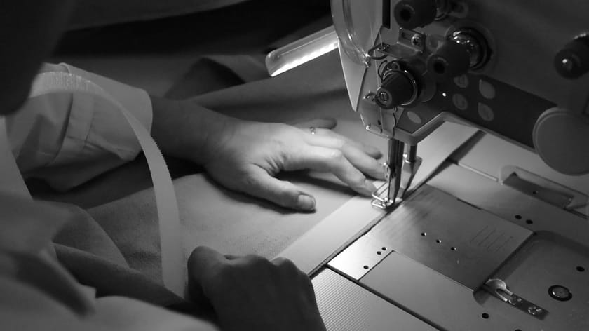 BRIGITTE 4 seater linen sofa with castors By Blasco