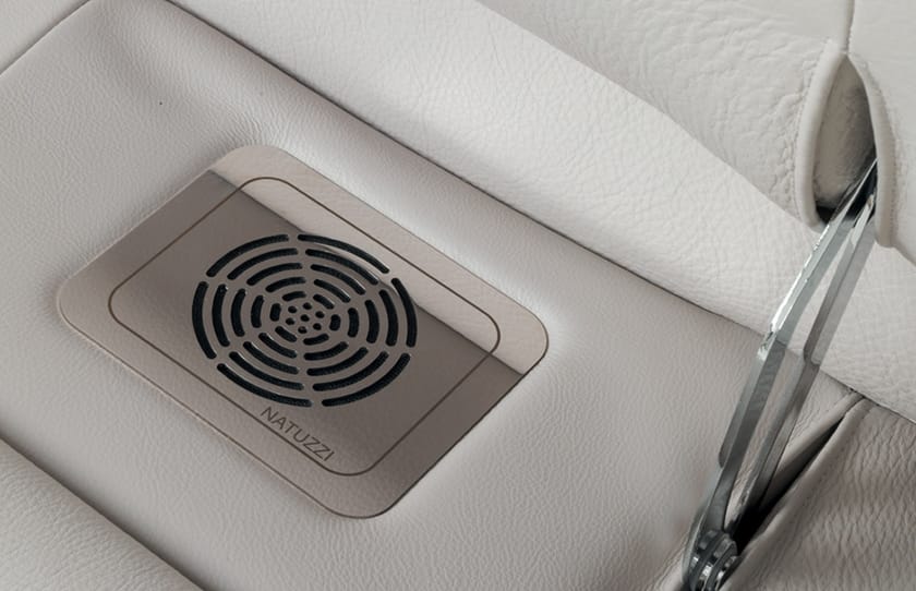 BRIO Recliner leather sofa with electric motion with chaise longue By ...