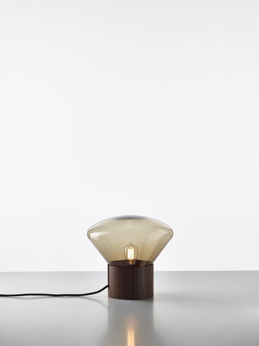 MUFFINS 15-YEAR ANNIVERSARY LED travertine table lamp By BROKIS