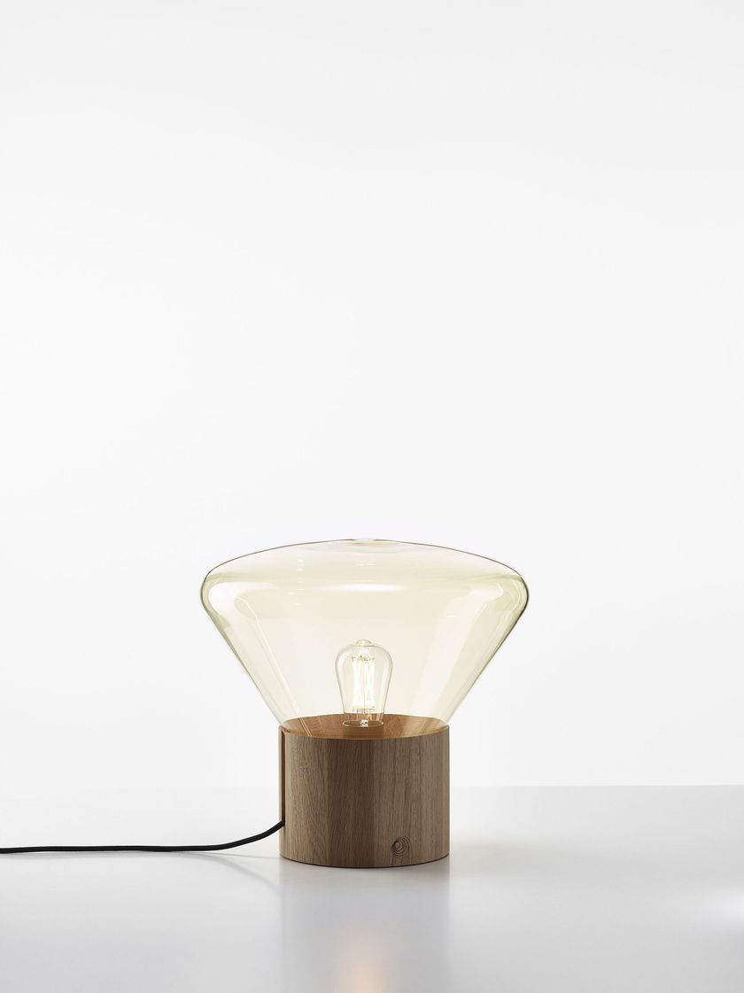 MUFFINS 15-YEAR ANNIVERSARY LED travertine table lamp By BROKIS