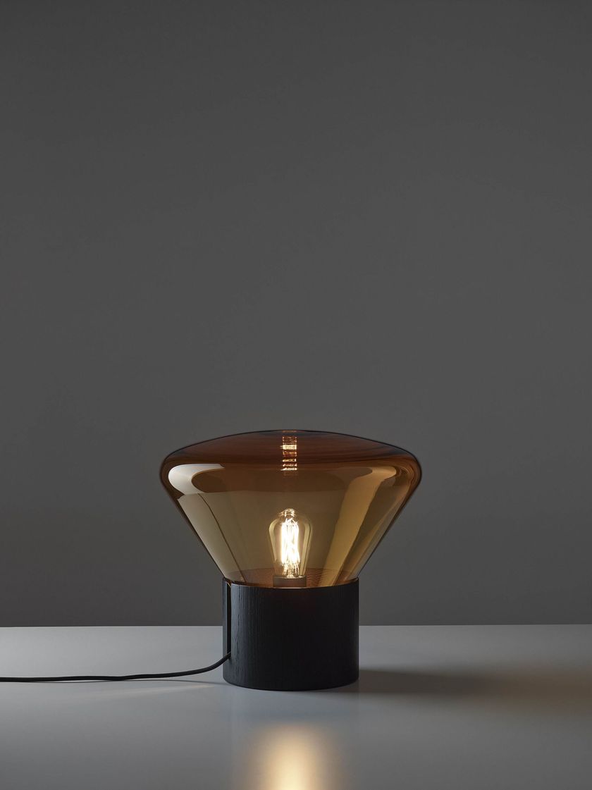 MUFFINS 15-YEAR ANNIVERSARY LED travertine table lamp By BROKIS