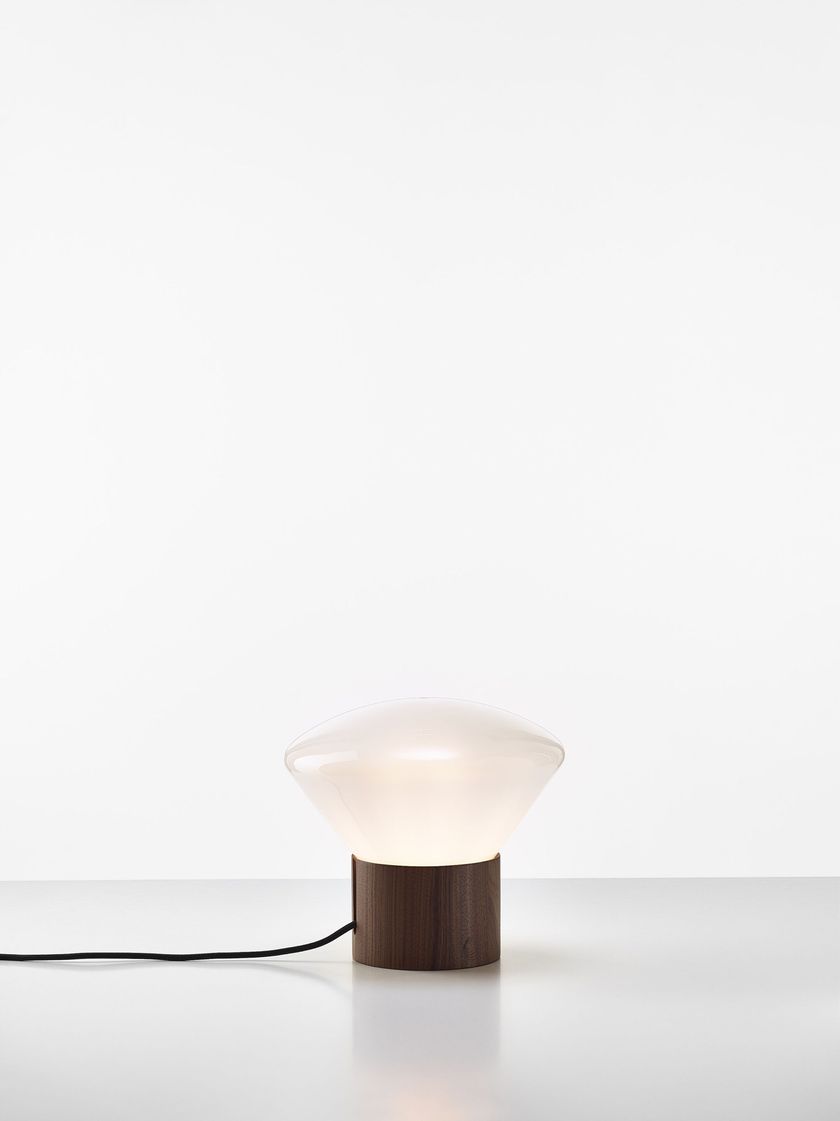 MUFFINS 15-YEAR ANNIVERSARY LED travertine table lamp By BROKIS