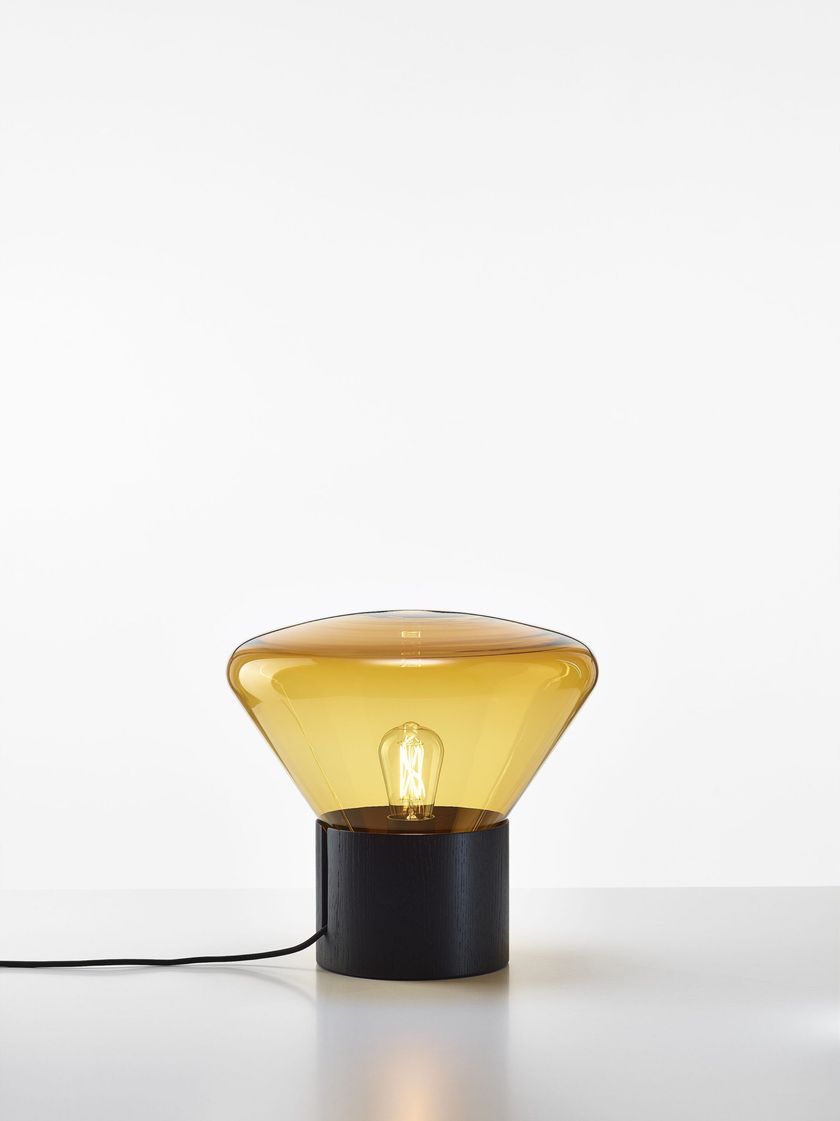 MUFFINS 15-YEAR ANNIVERSARY LED travertine table lamp By BROKIS