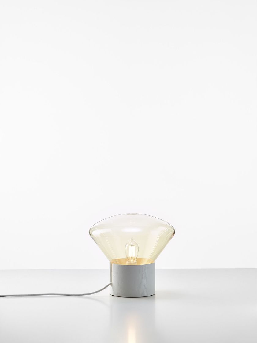 MUFFINS 15-YEAR ANNIVERSARY LED travertine table lamp By BROKIS