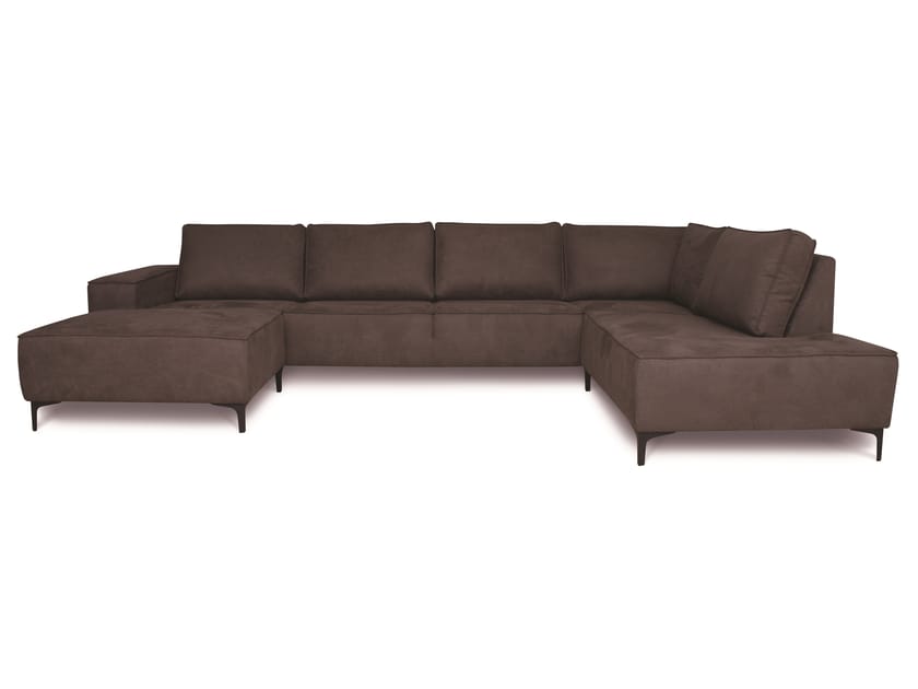 Sectional velvet sofa with chaise longue BRUSSELS By GRAFU