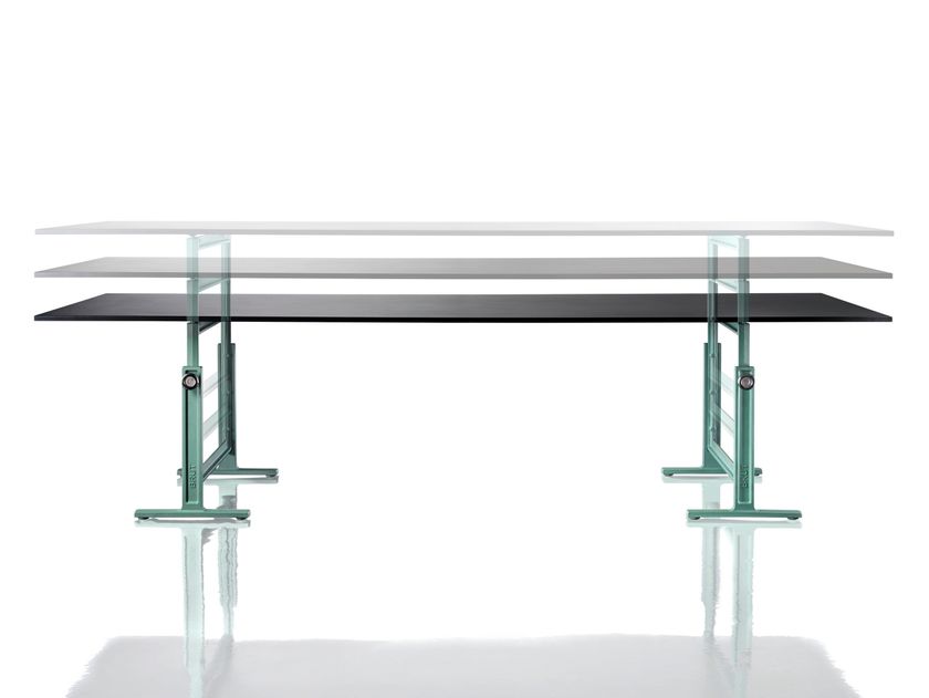 BRUT Height-adjustable rectangular cast iron table By Magis | design ...