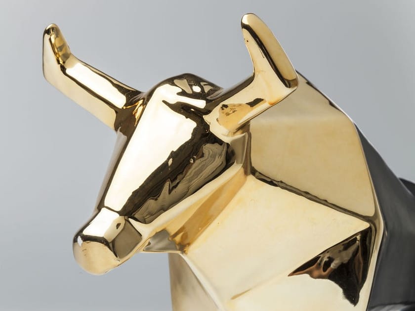 Ceramic money box BULL GOLD-BLACK By KARE Design