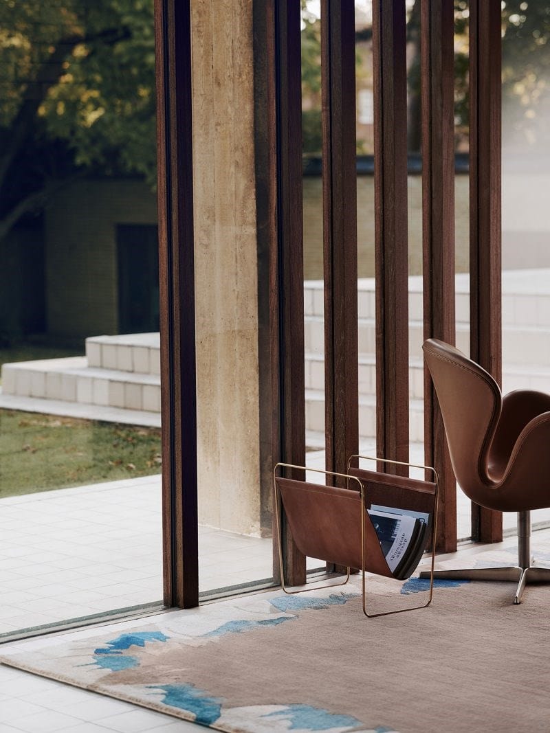 Alfombra hecha a mano rectangular de lana BURLESQUE Colección Plumage By Deirdre Dyson