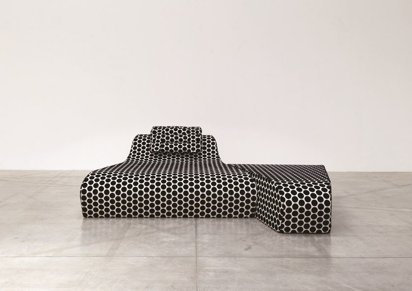 BUTTERFLY X CASAMANCE Upholstered modular Casamance Fifties fabric sofa ...