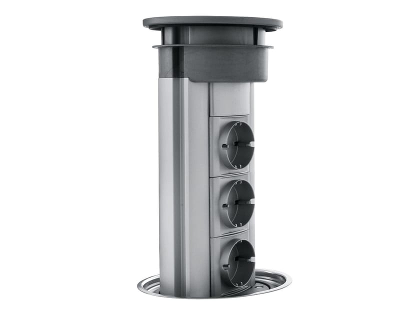 1TPE Multiple concealed stainless steel electrical socket By Barazza