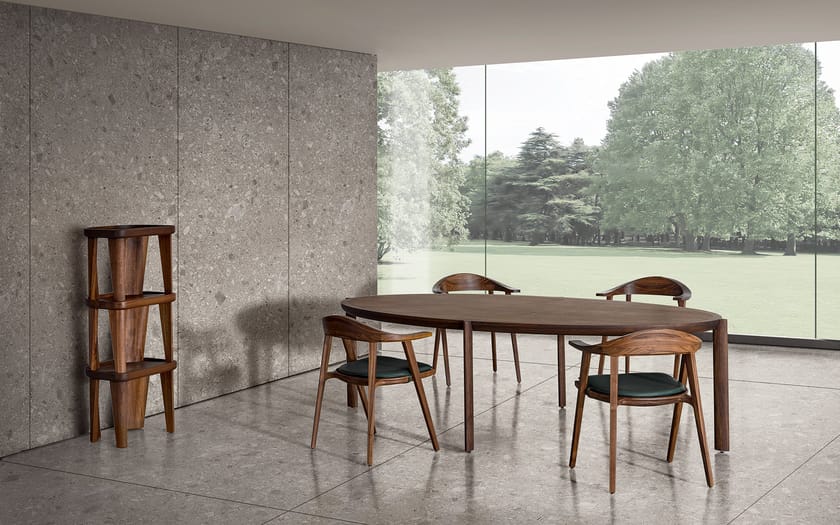 SPOKE Oval solid wood table By BassamFellows