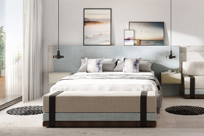 Fabric bench with removable cover BAVUL By prostoria design Lea Aviani