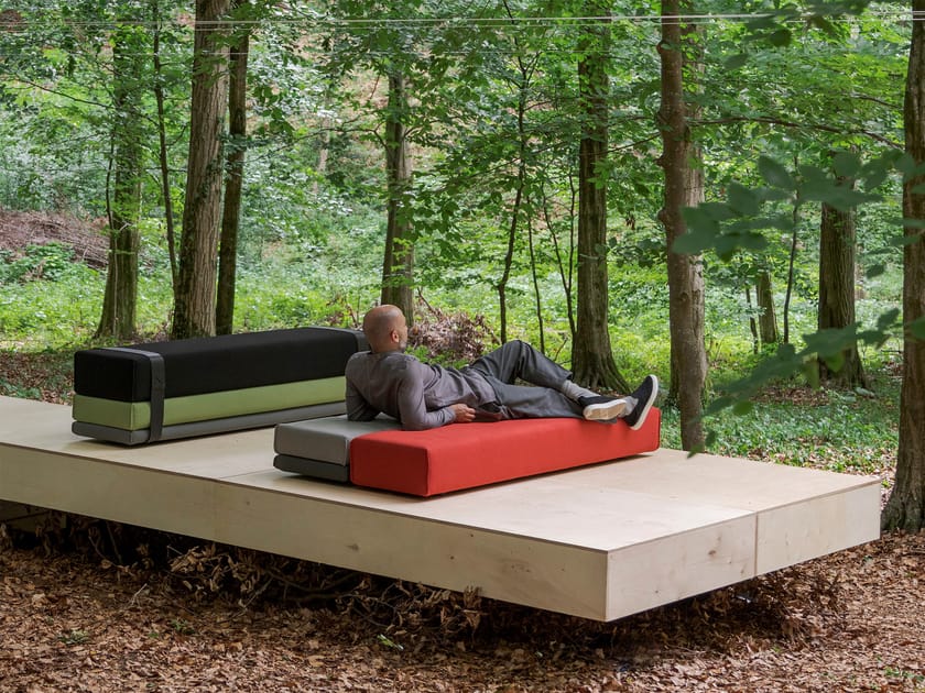 Fabric bench with removable cover BAVUL By prostoria design Lea Aviani