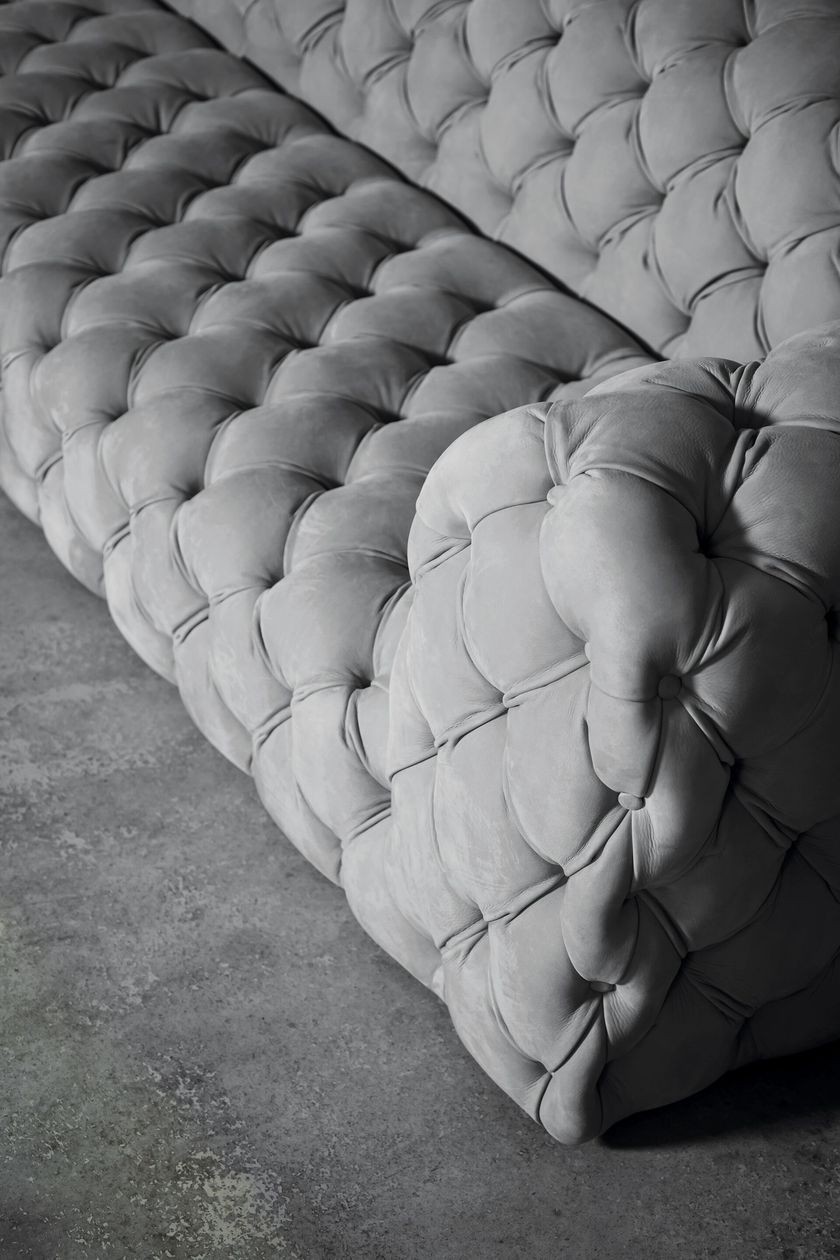 CHESTER MOON Tufted nabuk sofa By Baxter | design Paola Navone