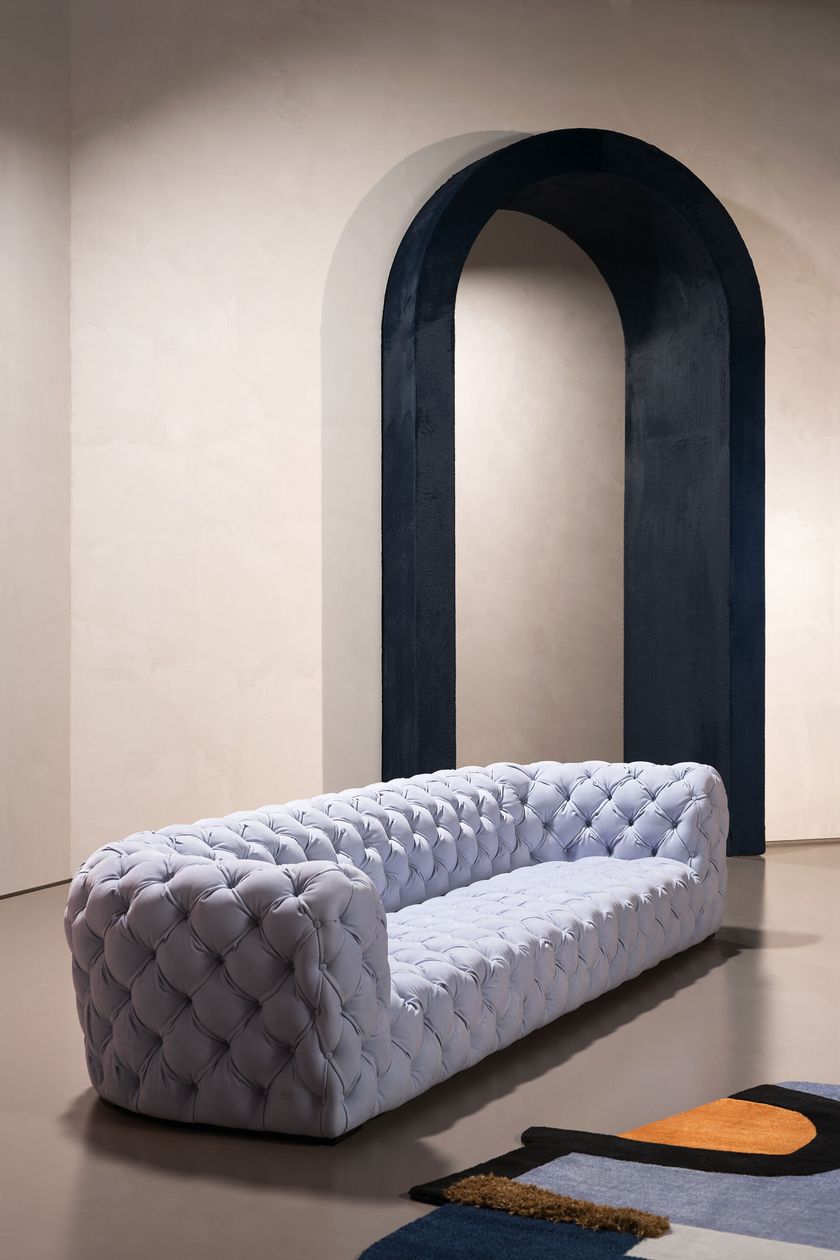 CHESTER MOON Tufted nabuk sofa By Baxter | design Paola Navone