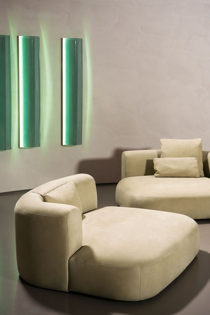 CLARA Modular leather sofa By Baxter | design Christophe Delcourt