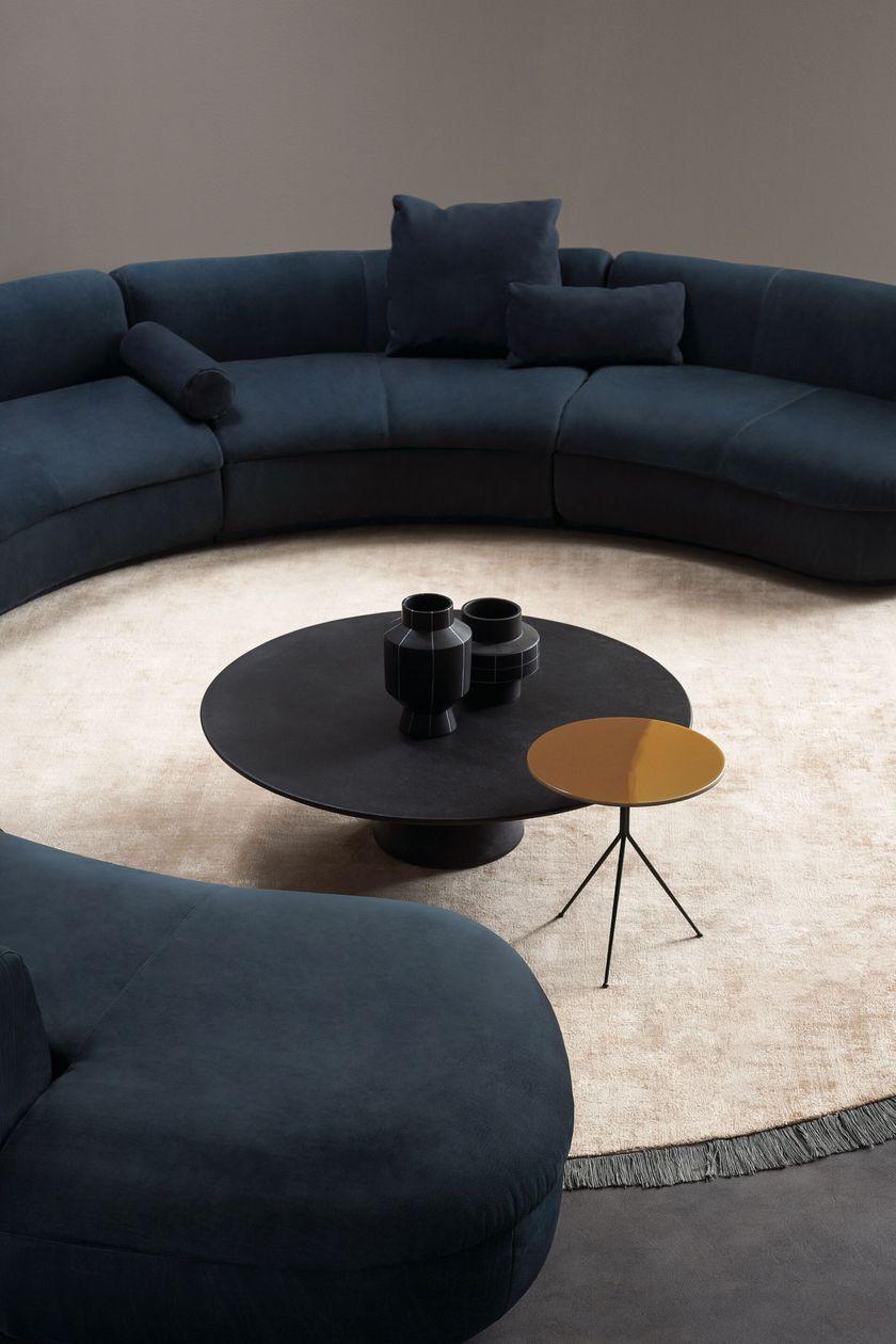 PIAF Curved modular leather sofa By Baxter