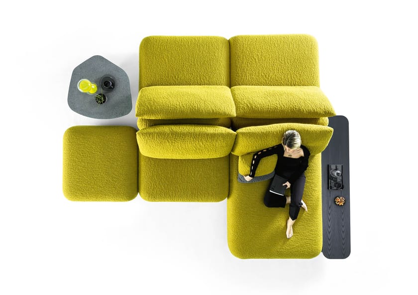 IGGY Double-sided modular fabric sofa By BertO