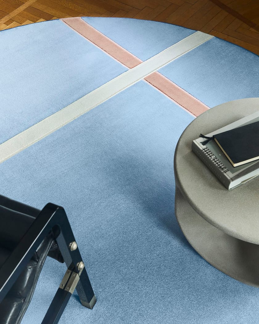 VORTEX Round handmade rug By Besana Moquette