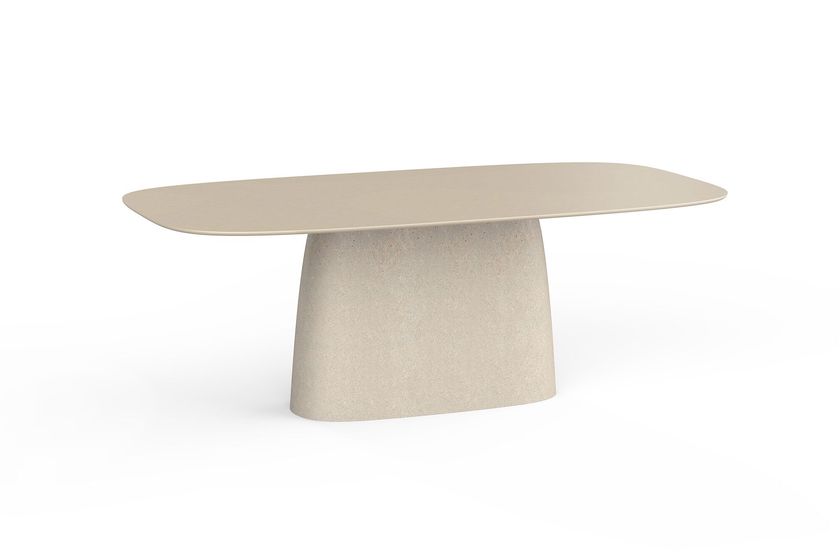 LEVIT L Rectangular concrete garden table By Betoni